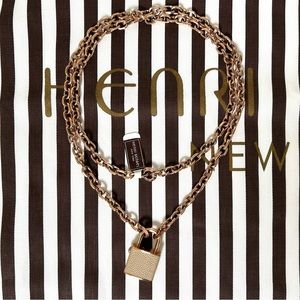 henri bendel | Jewelry | Htf Henri Bendel Lock Necklace | Poshmark